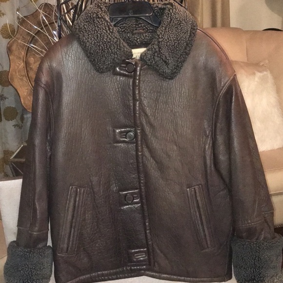 Colebrook | Jackets & Coats | Colebrook Co Leather And Sherpa Jacket ...